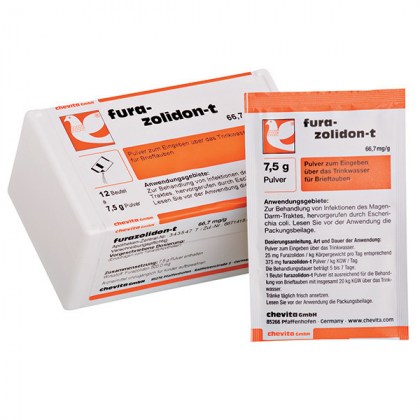 Pigeons: FURAZOLIDON-T powder - (treats salmonellosis / paratyphus ...